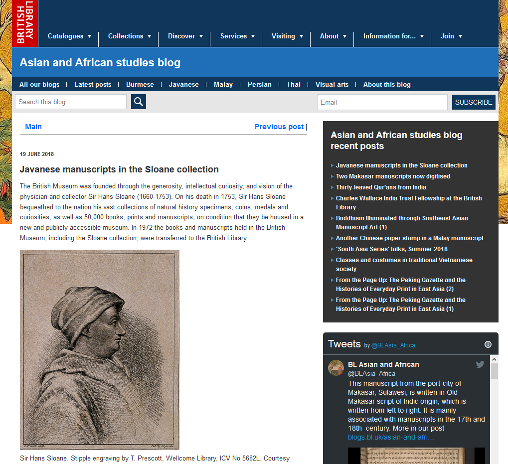 Southeast Asian manuscripts from the Sloane collection – Asian and ...